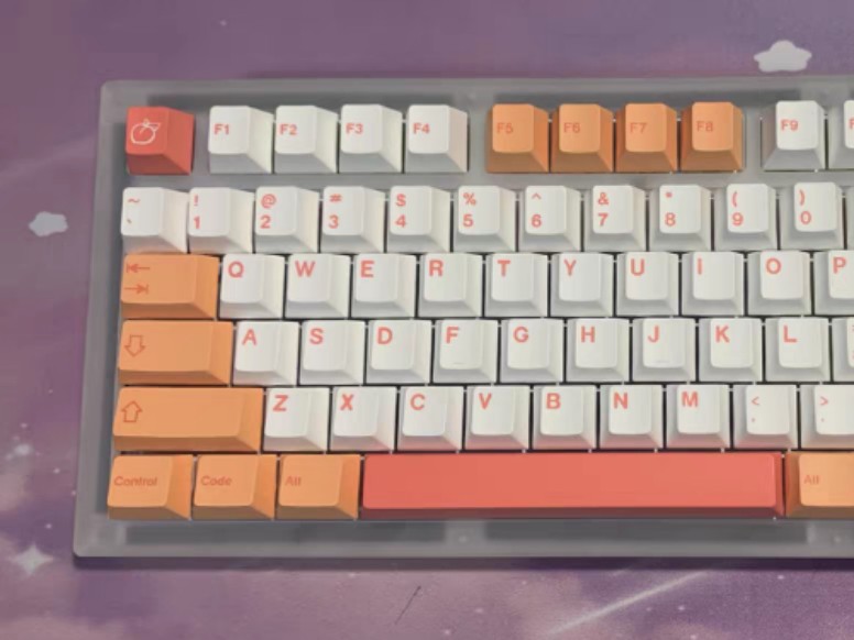 |SALE| PBT Peach and Cream Cherry Profile keycap 148 Key caps Dye Sub ...