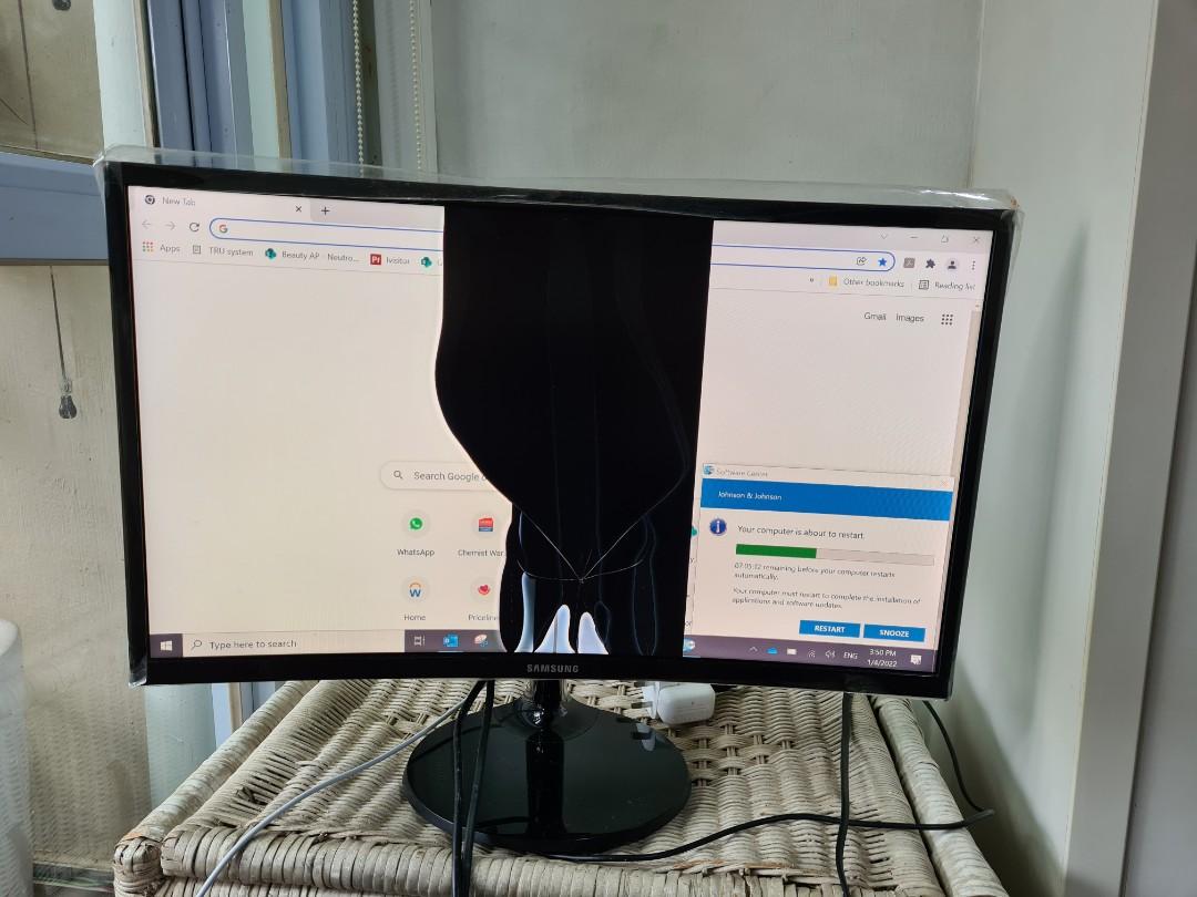 Samsung monitor damaged, Computers & Tech, Parts & Accessories, Monitor ...