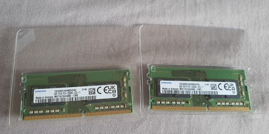 Samsung sodimm ddr4 8gb x2 (16gb) 3200mhz, Computers & Tech, Parts ...