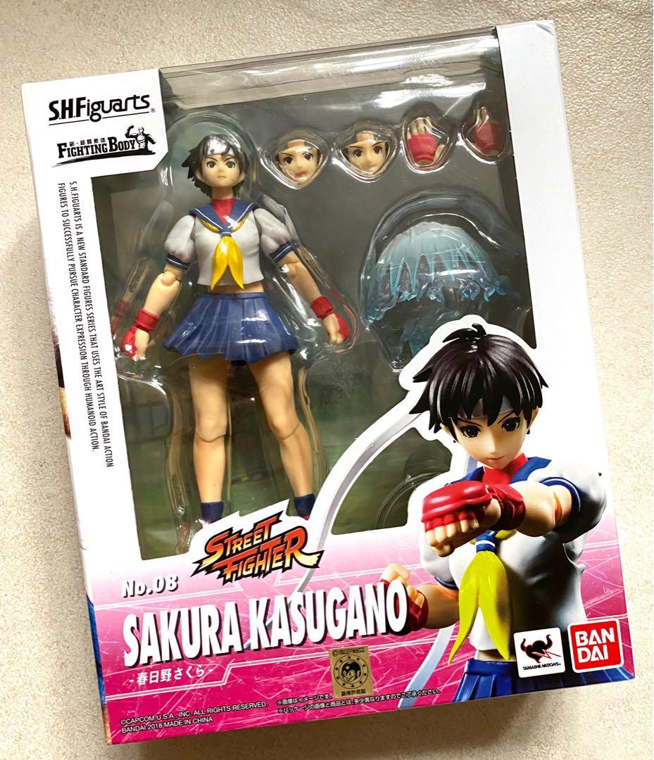 S.H.Figuarts SHF SAKURA KASUGANO 春日野 櫻 STREET FIGHTER No.08, 興趣及遊戲, 玩具 & 遊戲類 - Carousell