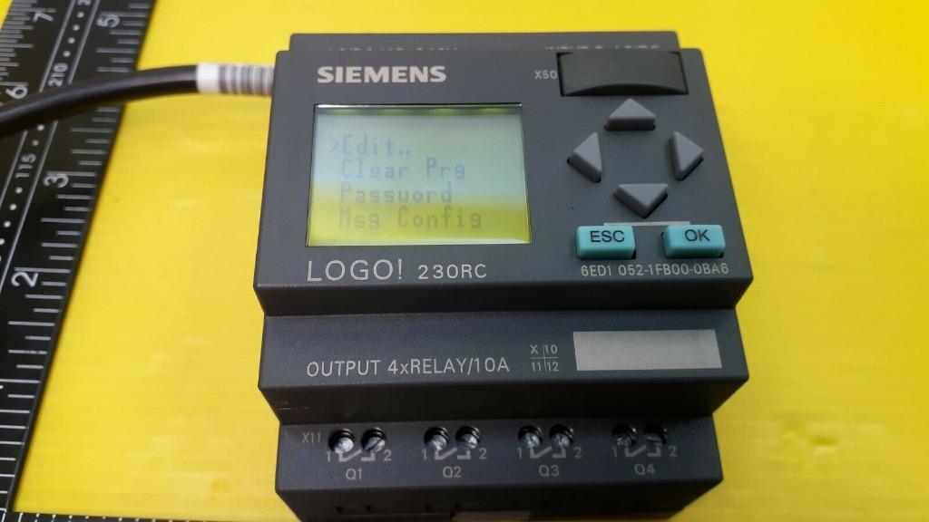 Siemens Logo 230RC 6ed1 052-1fb00-0ba6 DI8/DO4 FS: 11 FW: V1.07.07 New ...
