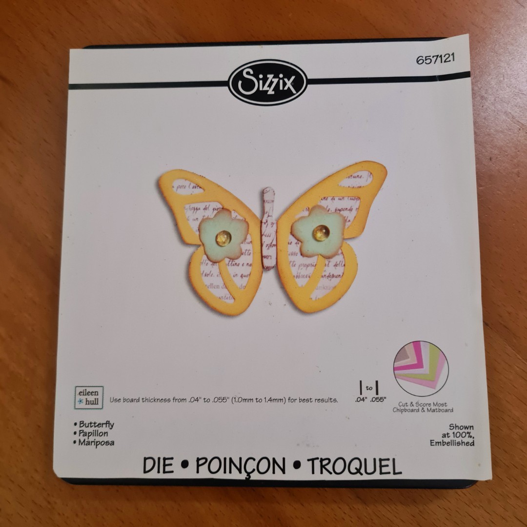 Sizzix Diecut - Butterfly #657121, Hobbies & Toys, Stationery & Craft ...