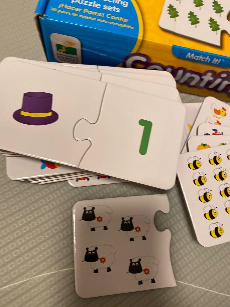 The learning journey number and picture counting match cards, Hobbies ...