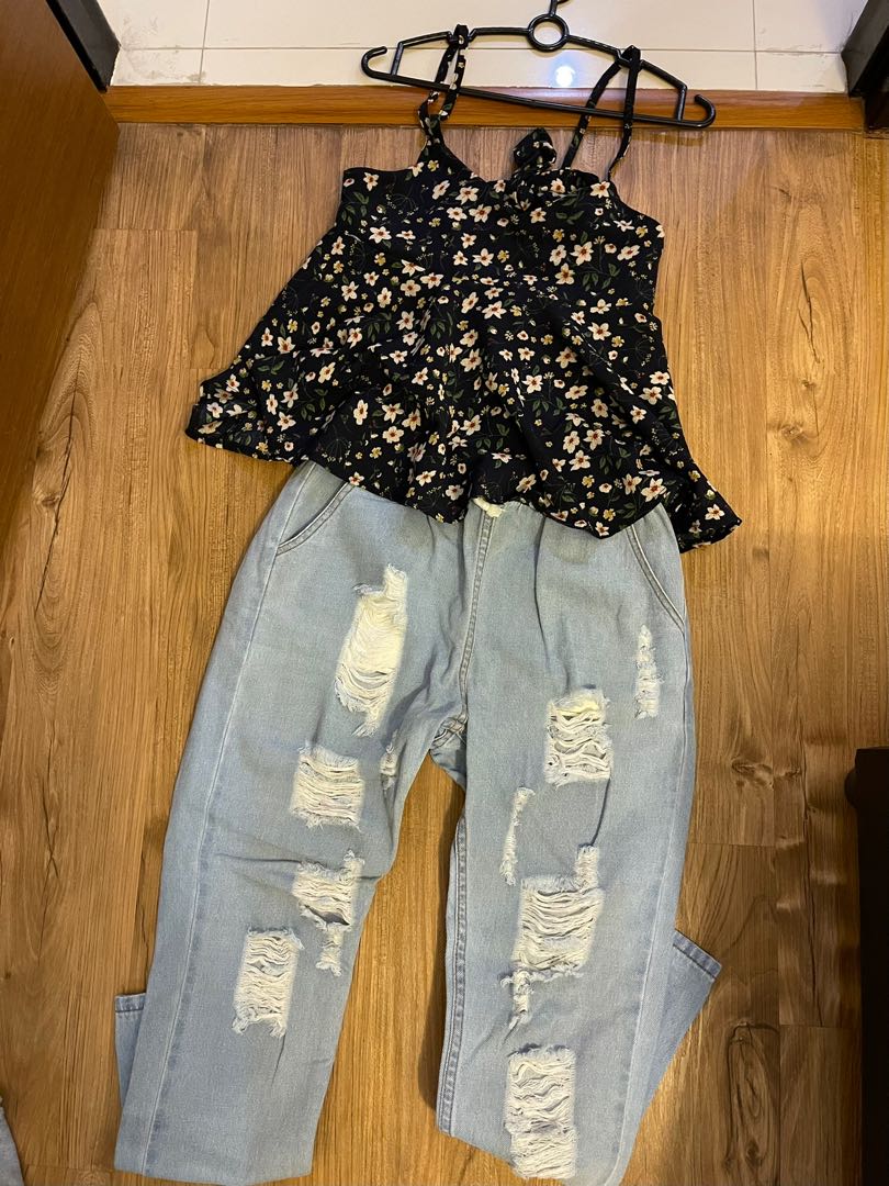 Tops and bottom, Women's Fashion, Tops, Blouses on Carousell