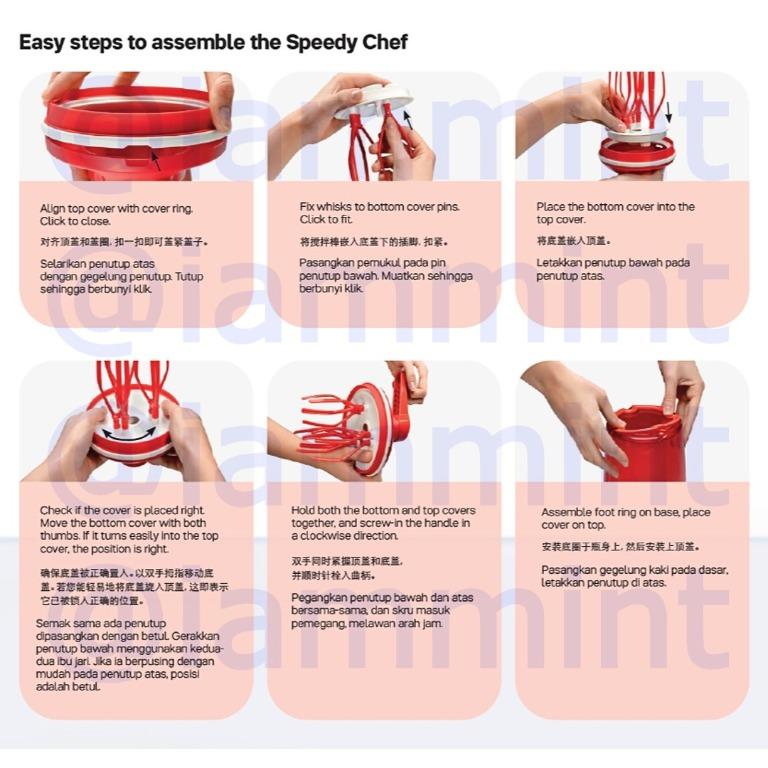 Tupperware 1.35L Turbo Speedy Chef Mixing Beater Whisker Mixer ...