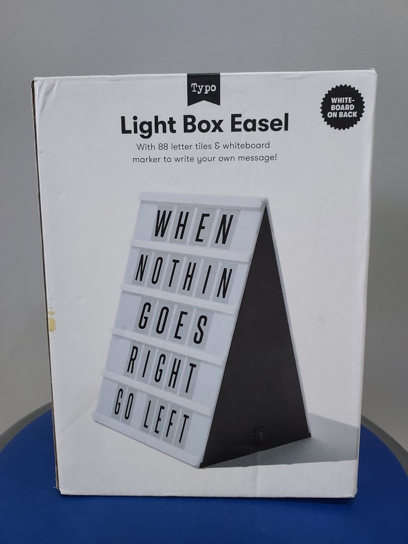 Typo Light Box with whiteboard, Hobbies & Toys, Stationery & Craft ...