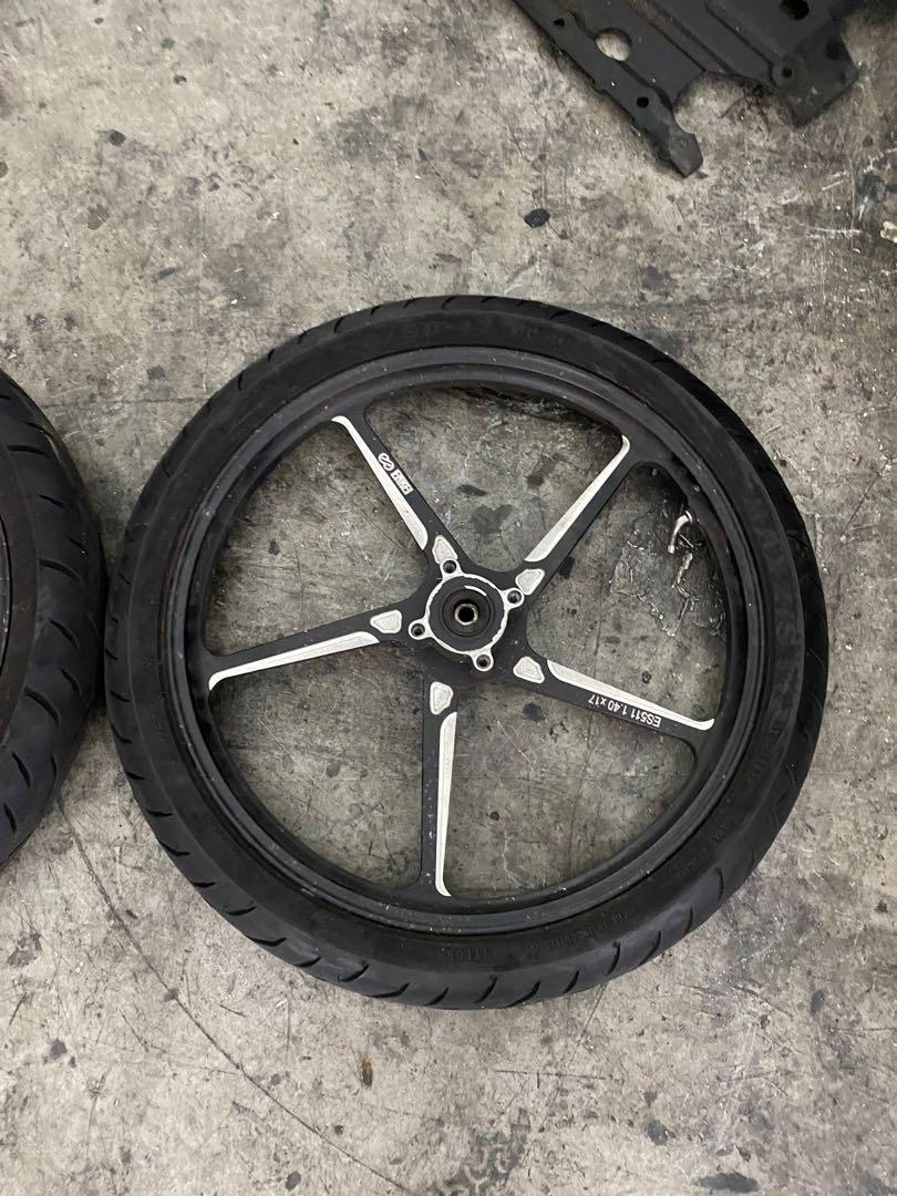 Yamaha Spark Enkei FG511 Sport rim with tyre lc135, Motorcycles ...