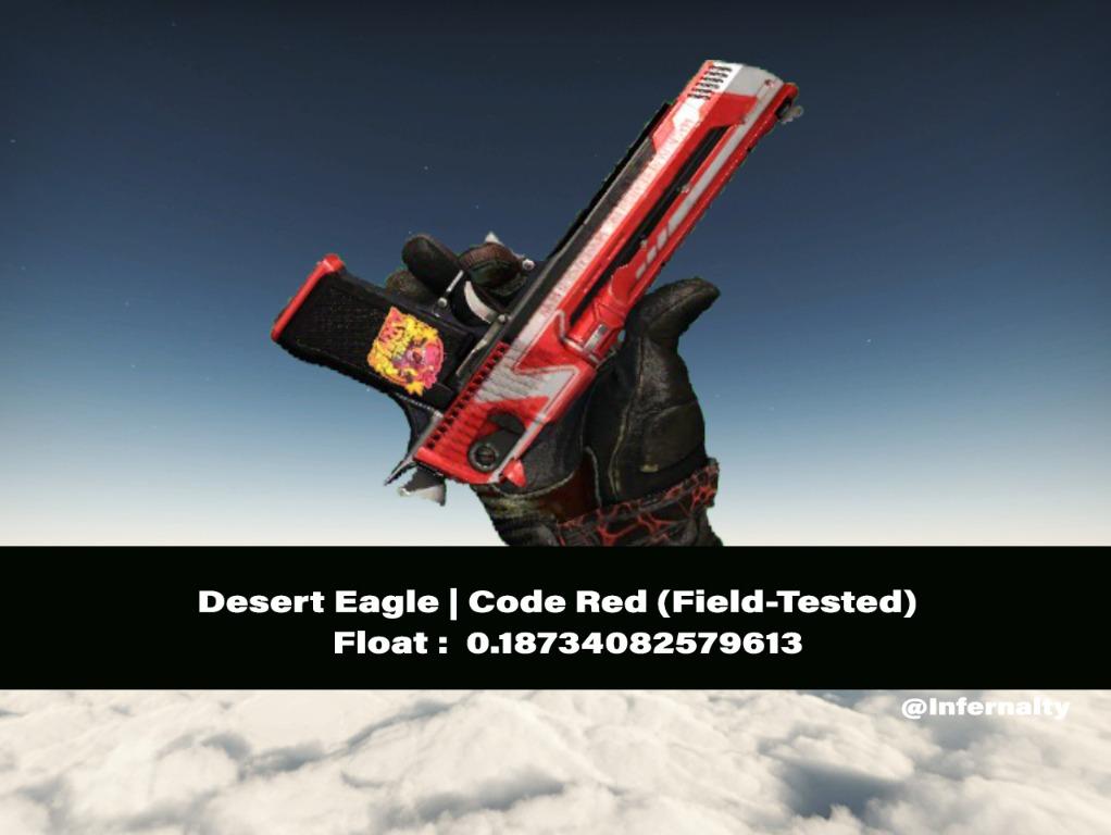 (0.18FV) Desert Eagle Code Red FT CSGO SKINS KNIVES, Video Gaming ...