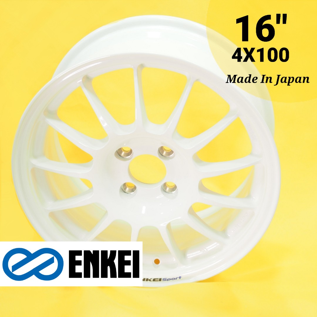 16" ENKEI RCT-5 white 4x100 japan rims, Car Accessories, Tyres & Rims ...