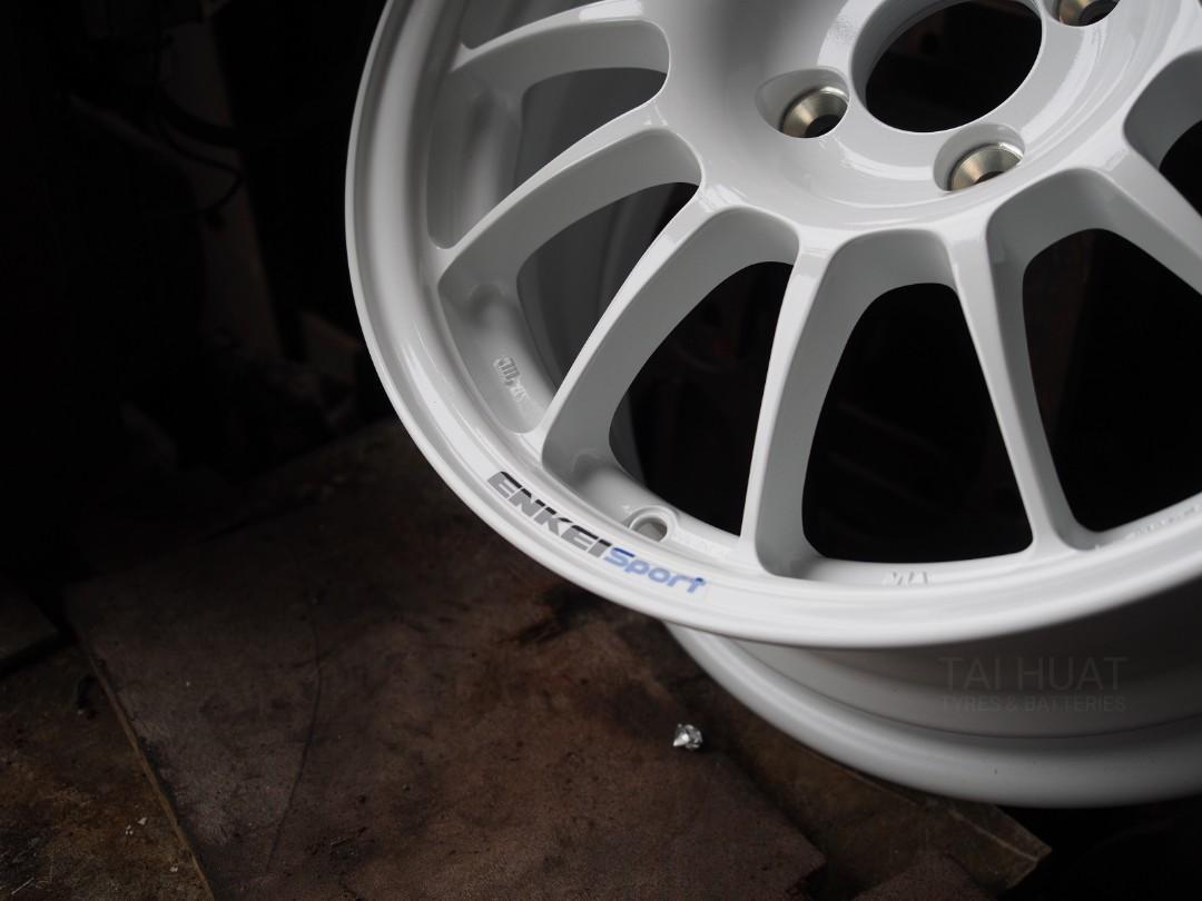 16" 4x100 ENKEI RCT-5 white japan rims enkei rims 4x100, Car ...