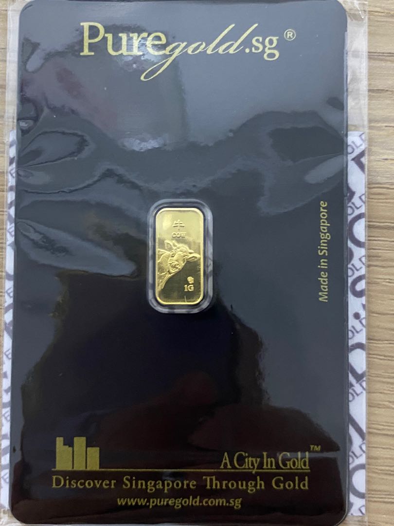 1g cow gold bar, Women's Fashion, Jewelry & Organisers, Precious Stones ...