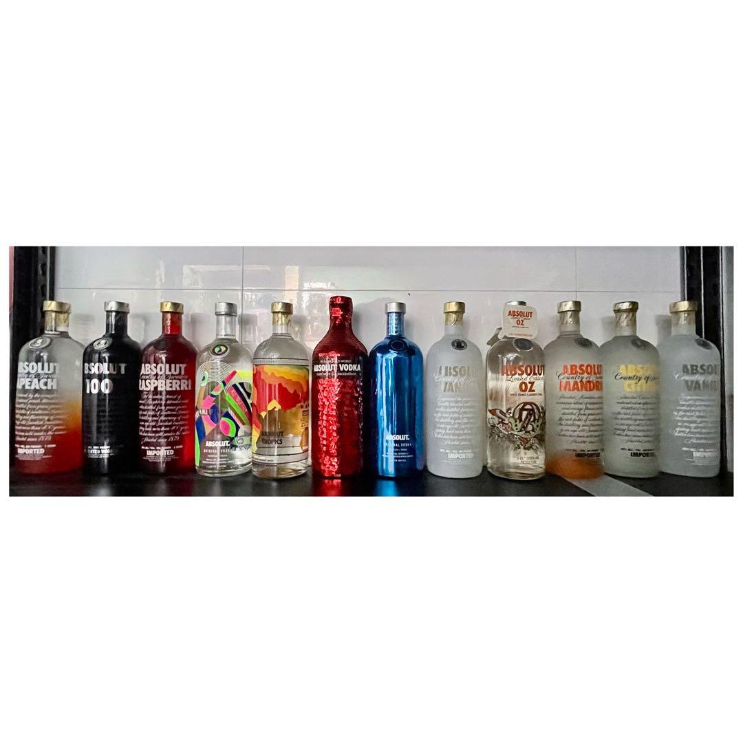 28 Bottles of Absolute Vodka with some Limited Etd., Food & Drinks ...