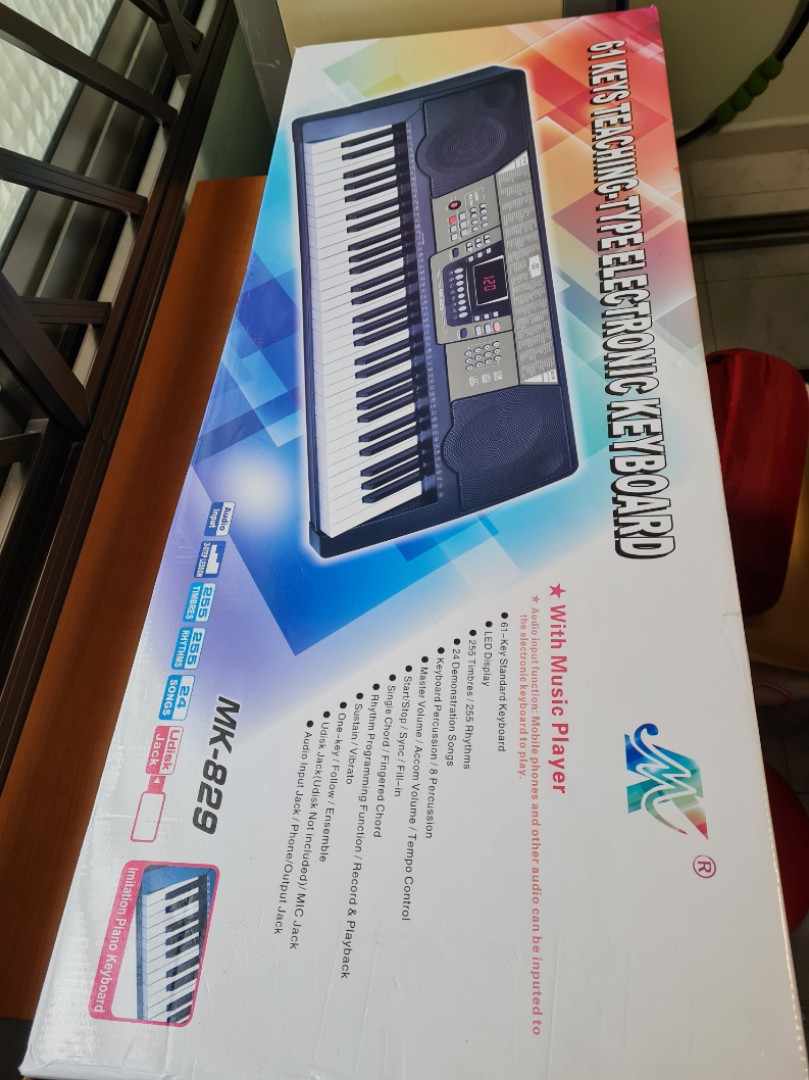 61 keys Electronic Keyboard MK-829, Hobbies & Toys, Music & Media ...