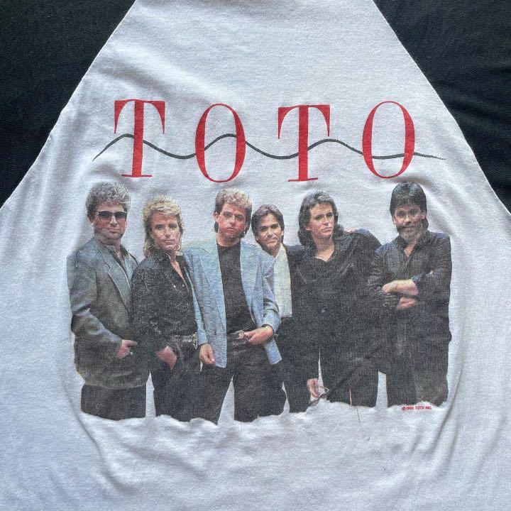 80s toto raglan band shirt band tee tour shirt vintage, Men's Fashion ...