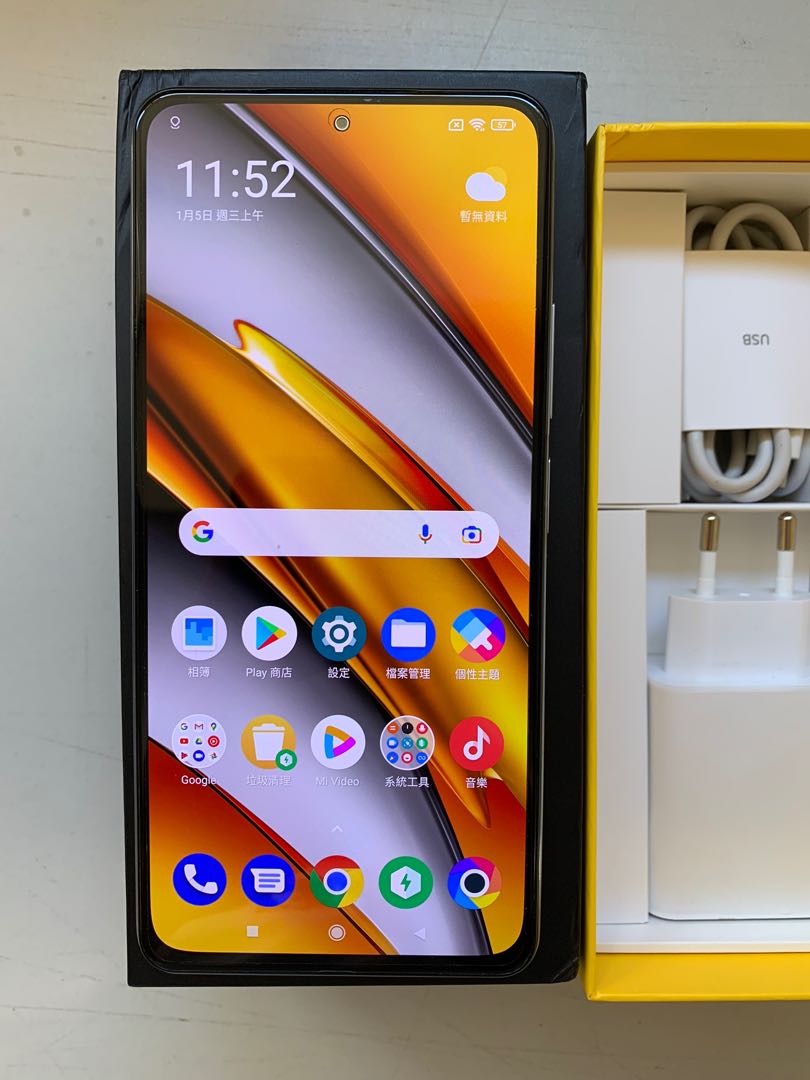 99%New Xiaomi Pocophone F3 6GB 128GB Dual 5G White, 手提電話, 手機, Android 安 ...