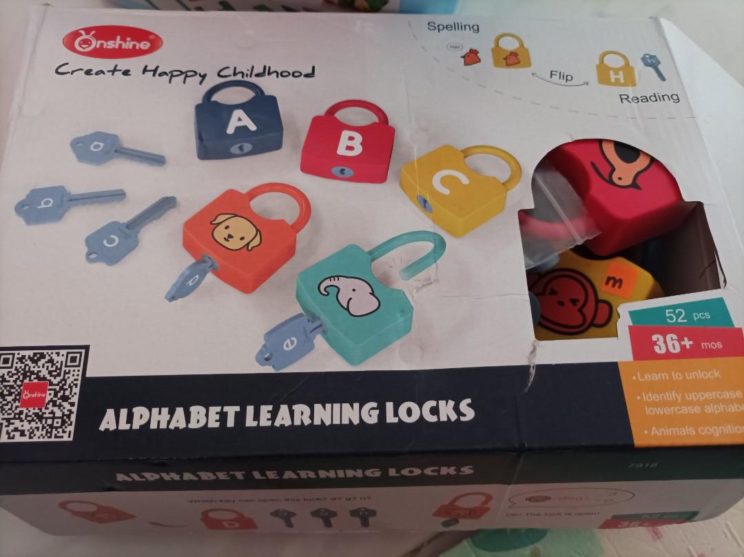 Alphabet learning locks, Hobbies & Toys, Books & Magazines, Children's ...