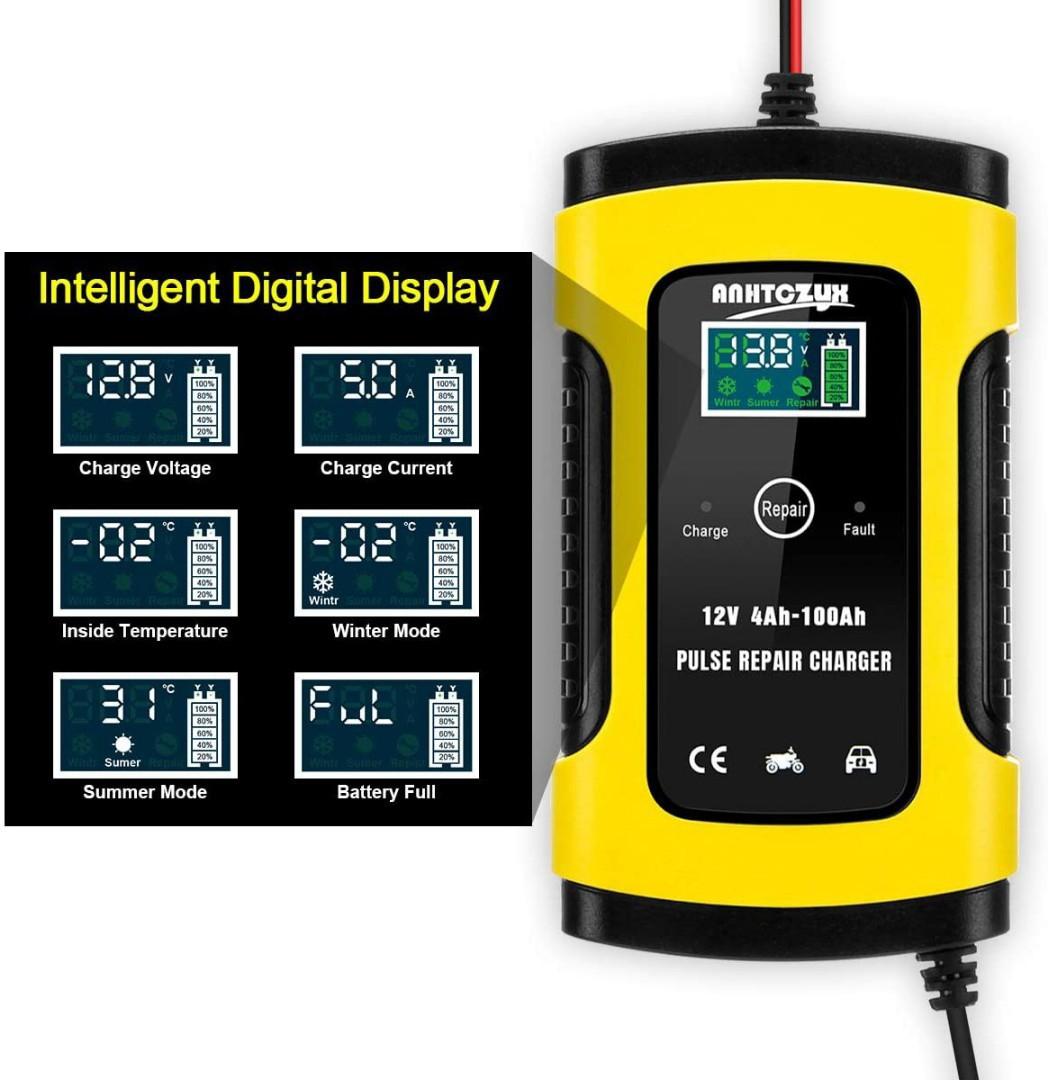 Anhtczyx zyx-j10 Battery Charger & Maintainer 6A 12V Fully Automatic ...