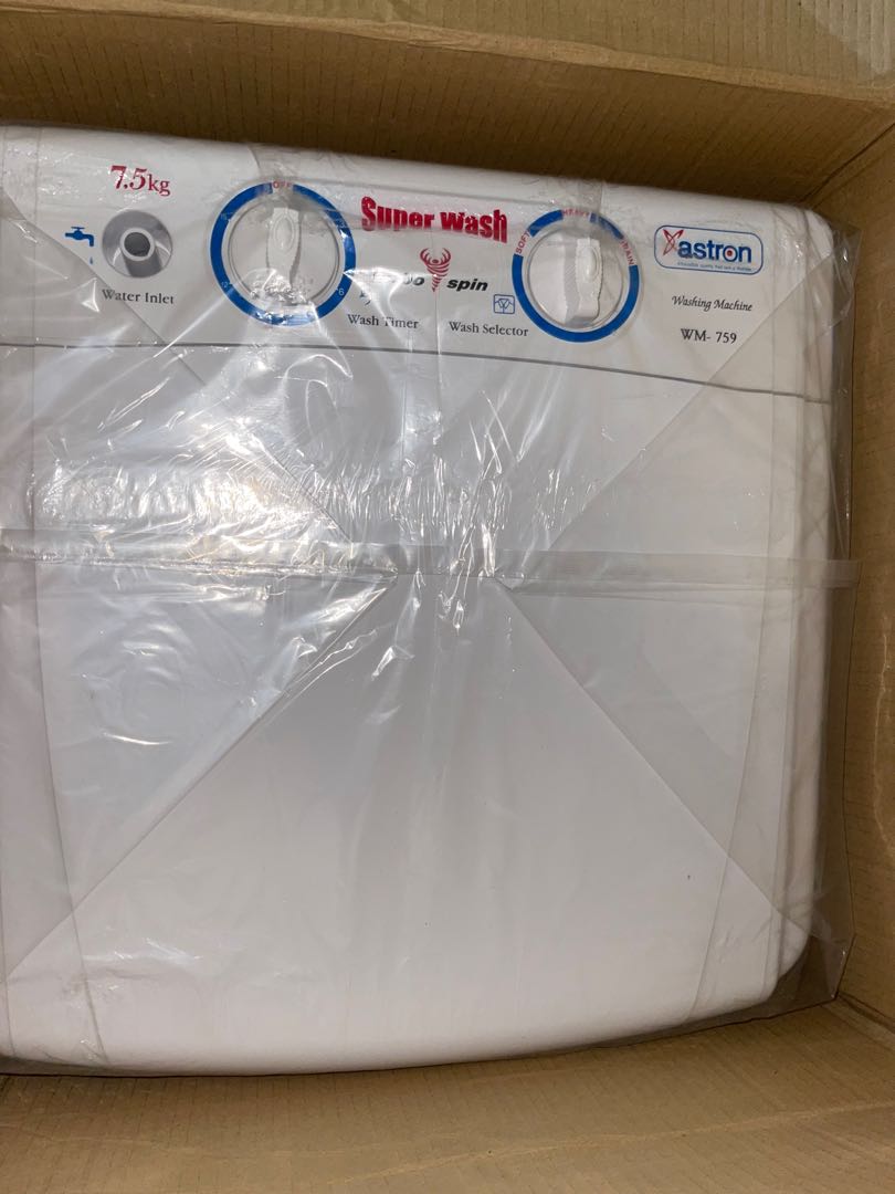 Astron washing Machine single Tub, TV & Home Appliances, Washing ...