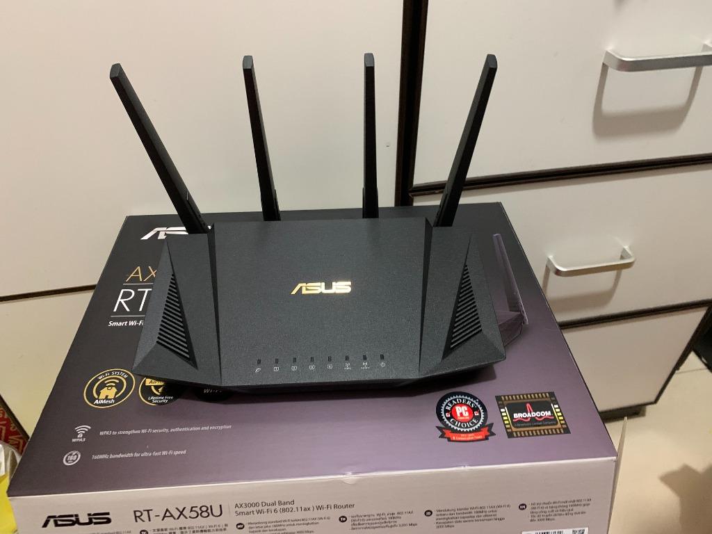 ASUS AX58U AX3000 Router, 電腦＆科技, 電腦周邊及配件, Wifi及上網相關產品 - Carousell