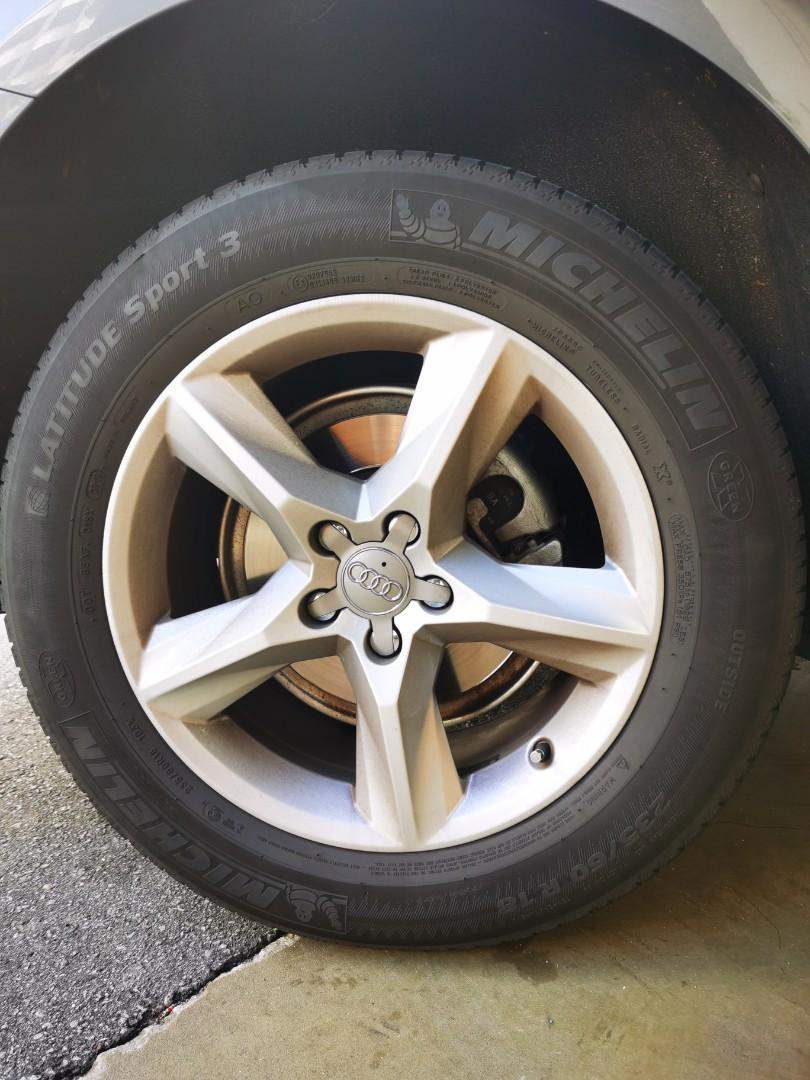 Audi Q5 stock Rims 235/60/18, Car Accessories, Tyres & Rims on Carousell