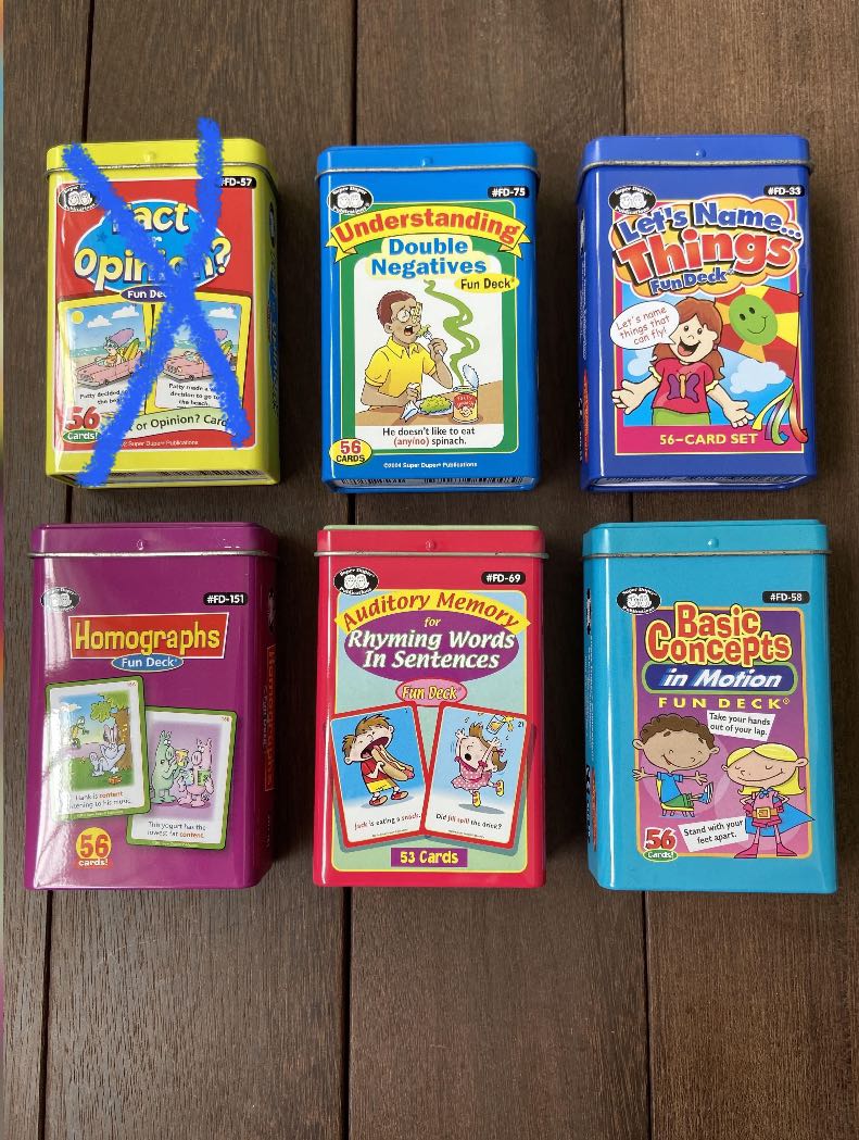 English learning fun decks / flash cards / speech therapy/Learning ...