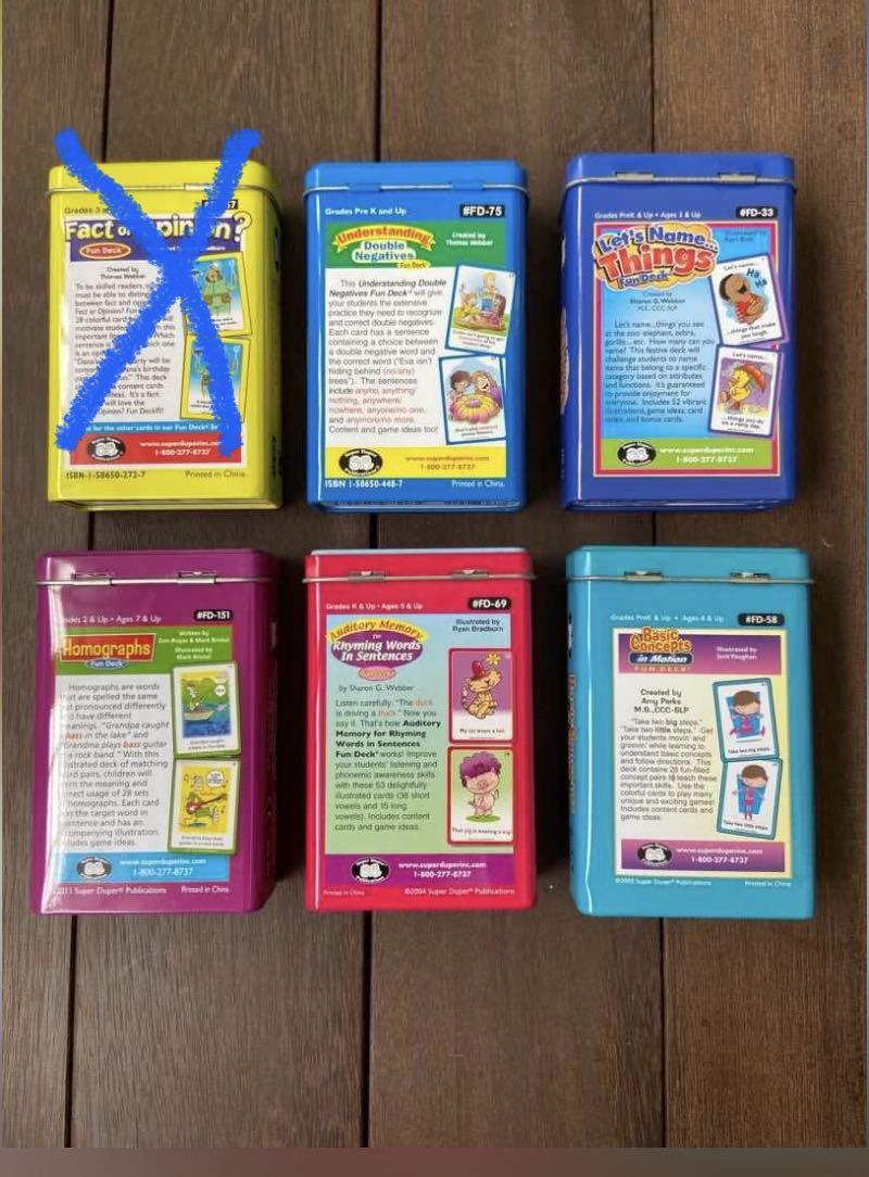 English learning fun decks / flash cards / speech therapy/Learning ...