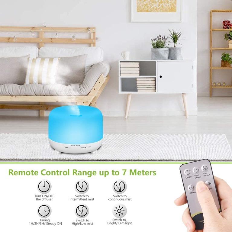 Essential Oil Diffuser & Cool Mist Humidifier & Ultrasonic Aroma ...
