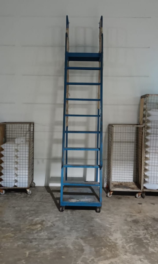 Factory Steel Ladder with Wheels, Furniture & Home Living, Home ...