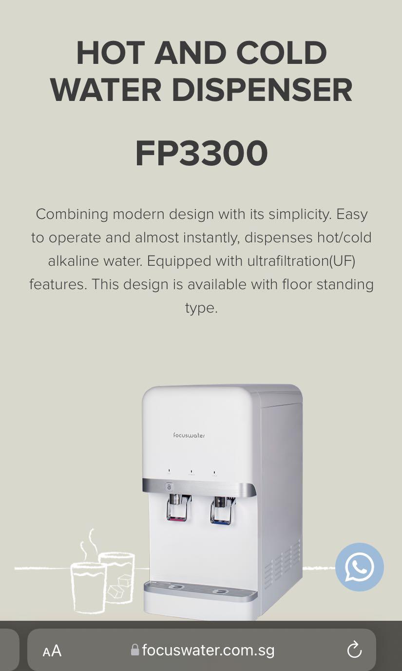Focuswater water dispenser (white), TV & Home Appliances, Other Home ...