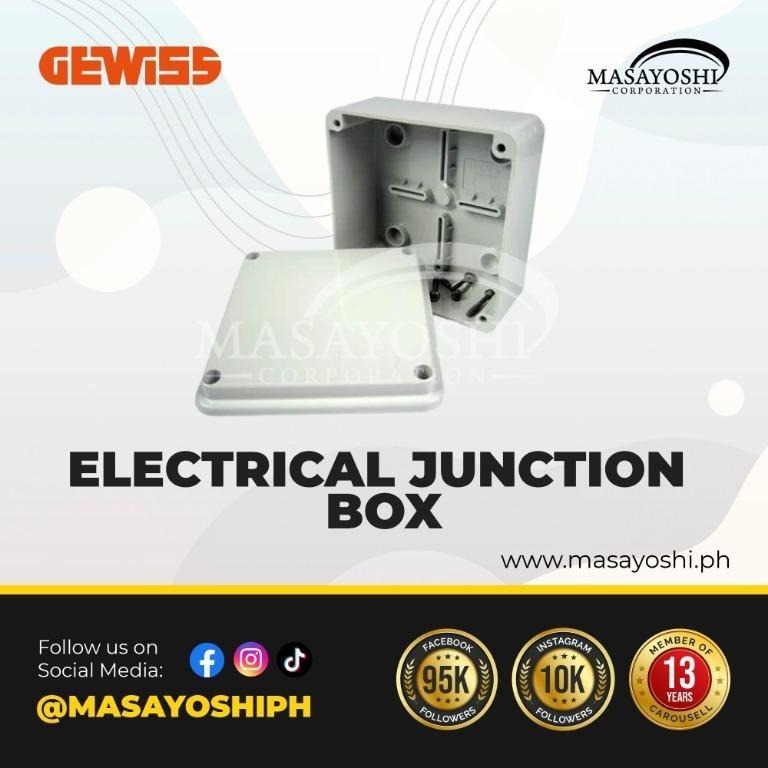 GEWISS Electrical Junction Box 100X100X50 IP56 | Model# GW44204 ...