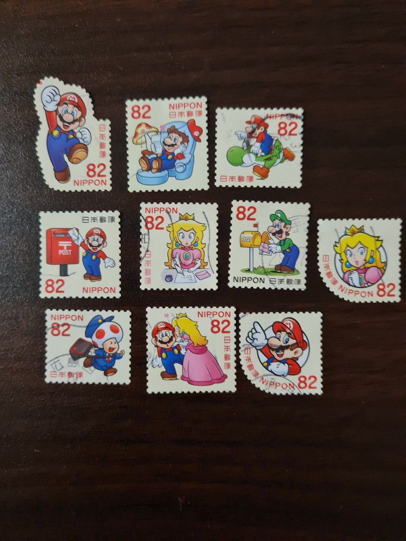 Greetings Super Mario Japan Stamps G166, Hobbies & Toys, Memorabilia ...