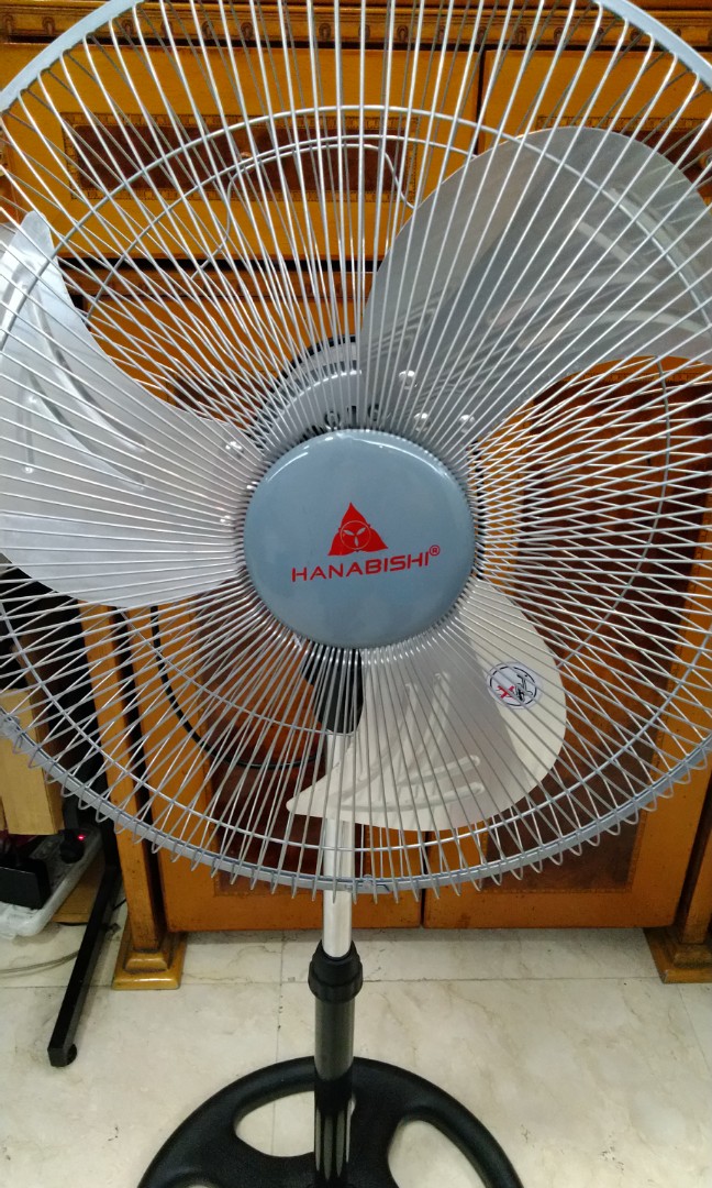 Hanabishi HISF 180C 18INCH Industrial Stand Fan, Furniture & Home ...