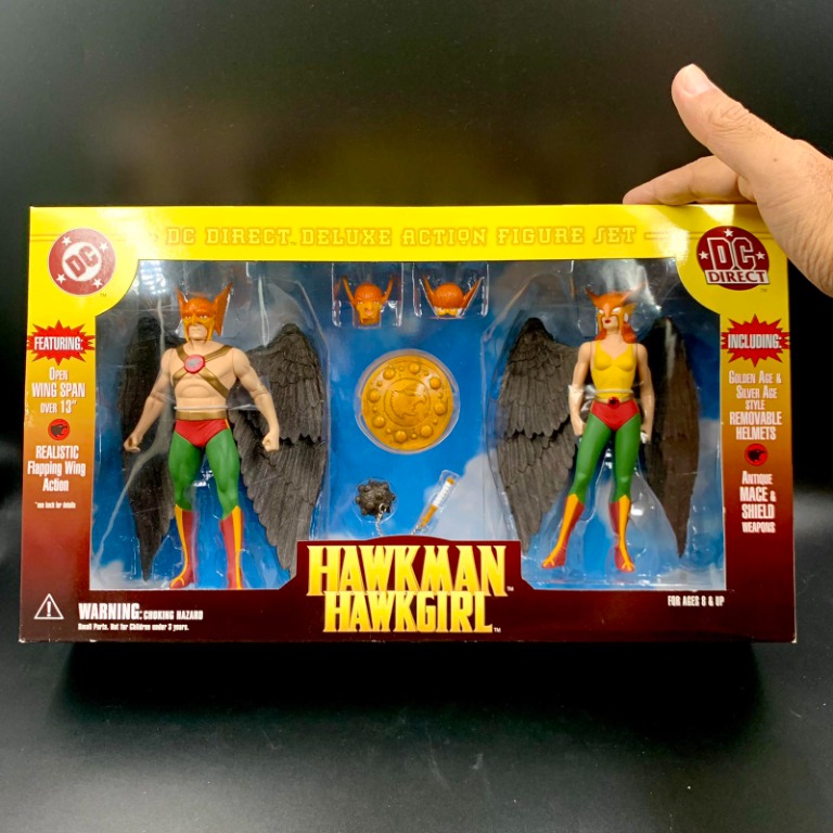 Hawkman Hawkgirl Deluxe Action Figure Set, DC Direct, Hobbies & Toys ...