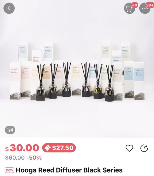 Hooga Reed Diffuser (GENUINE CASHMERE) - BRANDNEW AUG 2023 PRODUCTION ...
