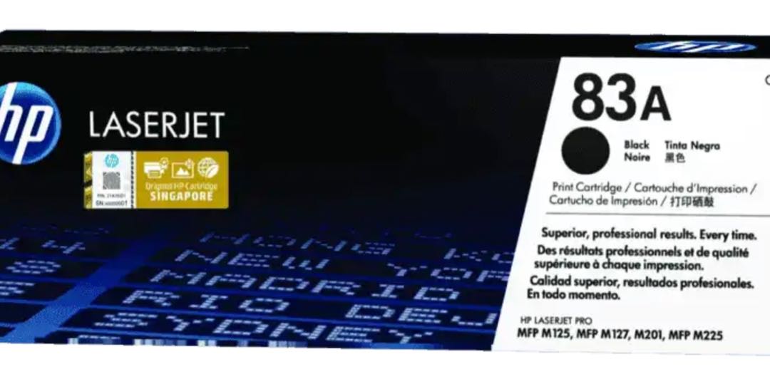 HP 83A Black Original LaserJet Toner Cartridge, Computers & Tech ...