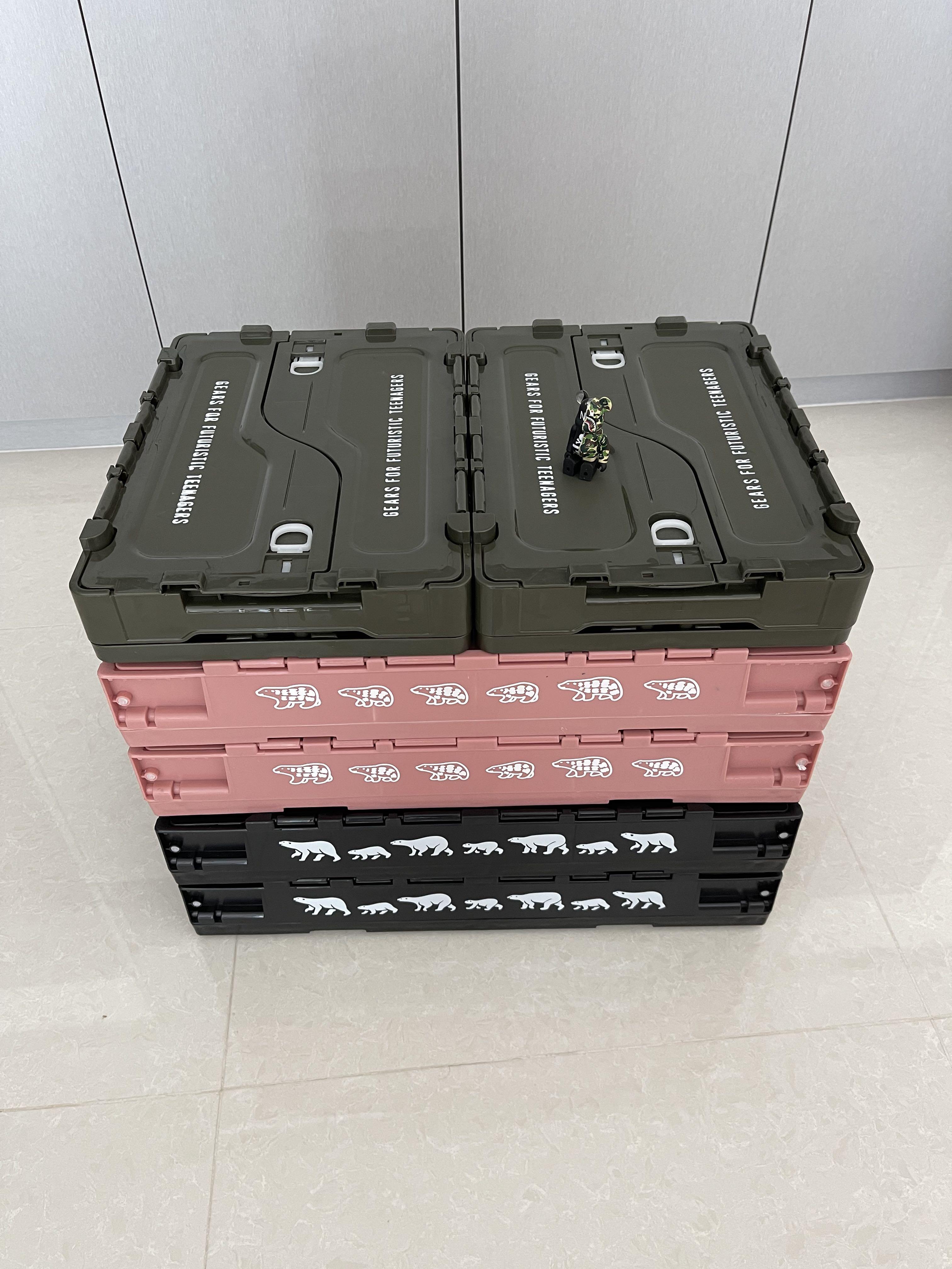 HUMAN MADE BOX CRATE STACKABLE CONTAINER STORAGE PORTABLE FOLDABLE ...