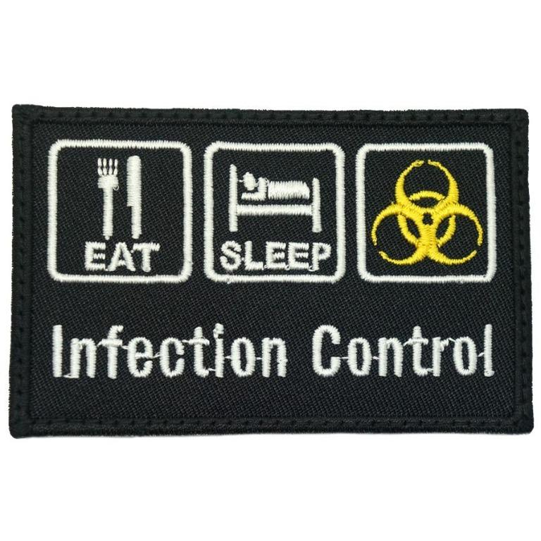 INFECTION CONTROL PATCH - BLACK FOLIAGE / BLACK WHITE, Hobbies & Toys ...