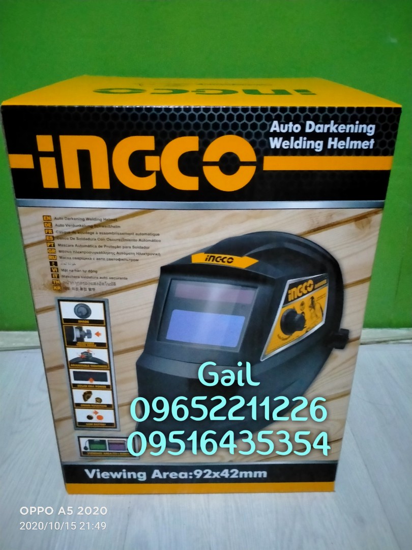 INGCO AHM008 Auto Darkening Welding Helmet - Heavy Duty Class ...