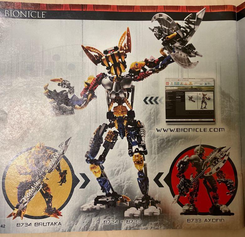 Lego Bionicle Axonn & Brutaka (Lego 8733 & 8734), Hobbies & Toys, Toys ...