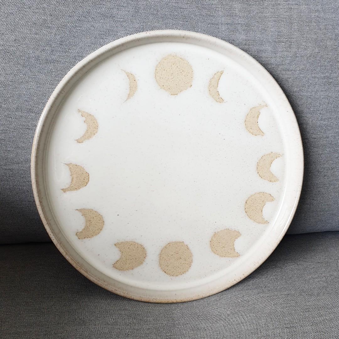 Lunar moon phase ceramic plate, Furniture & Home Living, Kitchenware ...