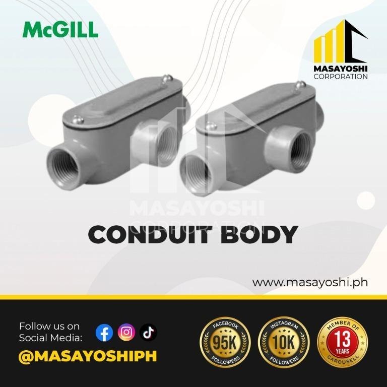 McGill Conduit Body Type T Threaded 1/2" | Model# T-50SC | Conduit ...