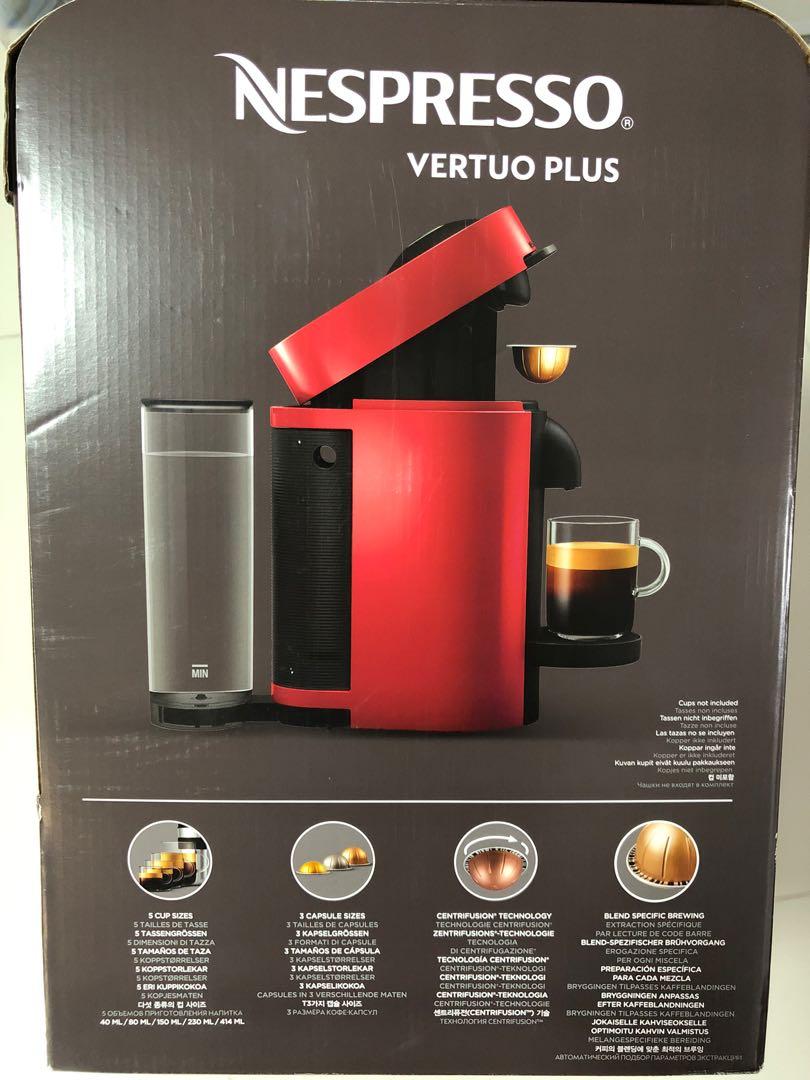 Nespresso Vertuo Plus Cherry Red, TV & Home Appliances, Kitchen ...