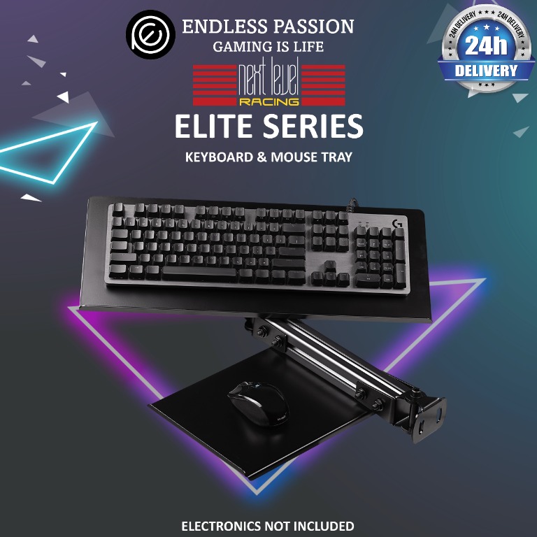 Next Level Racing F-GT Elite Keyboard and Mouse Tray Carbon Grey (NLR ...