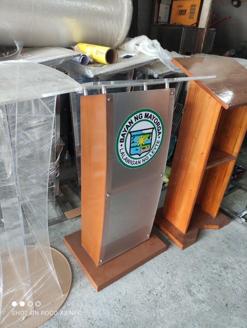 Podium Pulpit Rostrum Lectern, Furniture & Home Living, Furniture ...