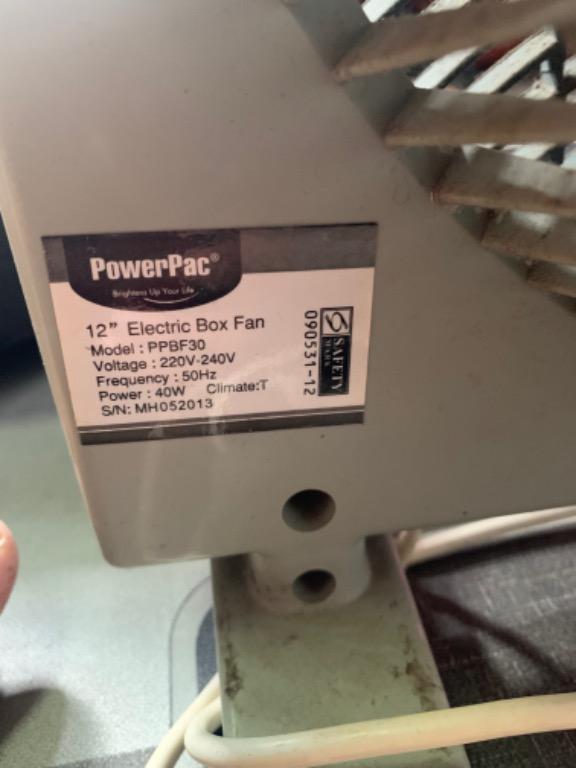 POWERPAC FAN BOX TYPE, Furniture & Home Living, Lighting & Fans, Fans ...