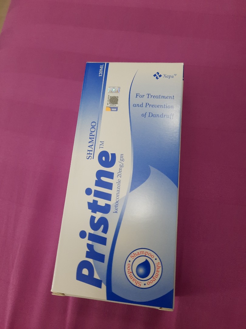 Pristine shampoo for dandruff, Beauty & Personal Care, Hair on Carousell