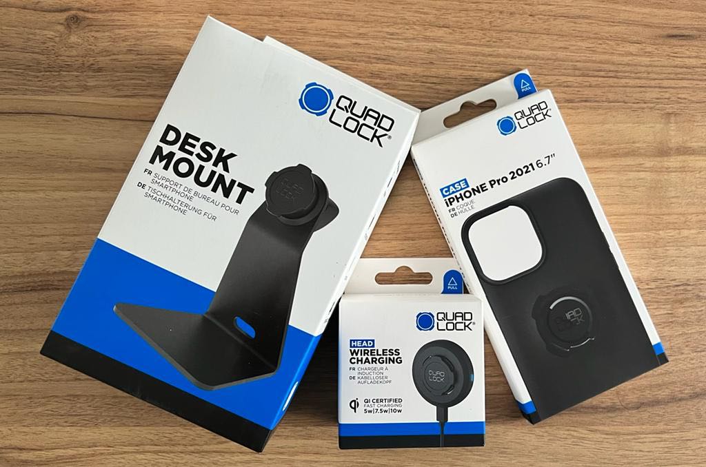 Quad Lock Desk Mount, wireless charging and casing, Mobile Phones ...