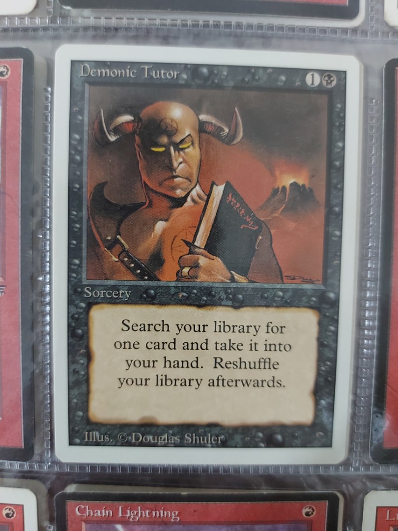 MTG Revised Edition Demonic Tutor, Hobbies & Toys, Toys & Games on ...