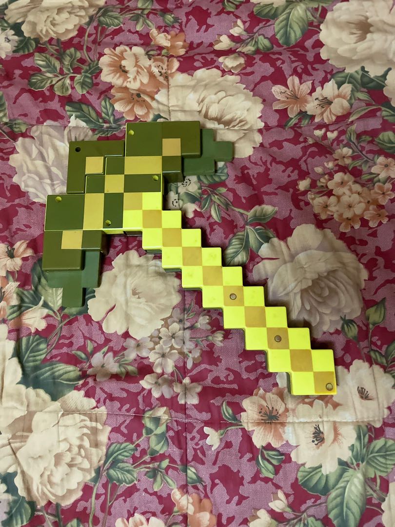 Selling gold minecraft pickaxe - sword, Hobbies & Toys, Toys & Games on ...