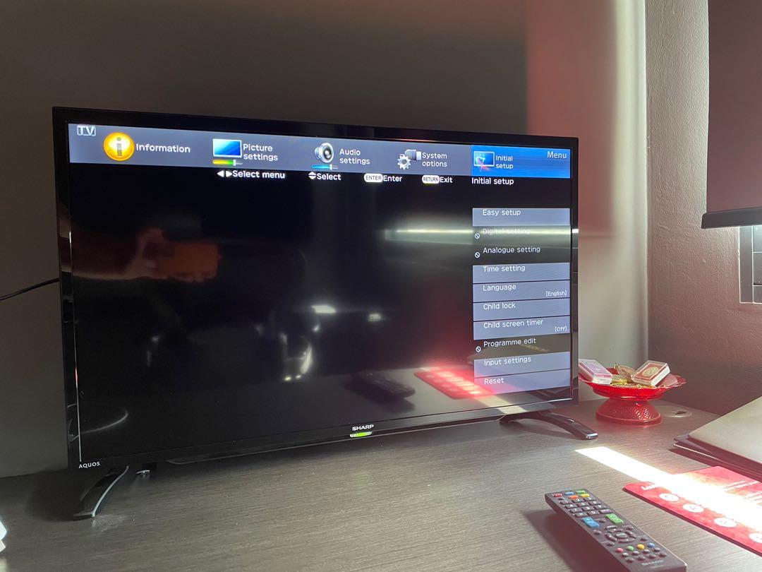 Sharp 32 inch LED Aquos TV 2T-C32BD1X, TV & Home Appliances, TV ...